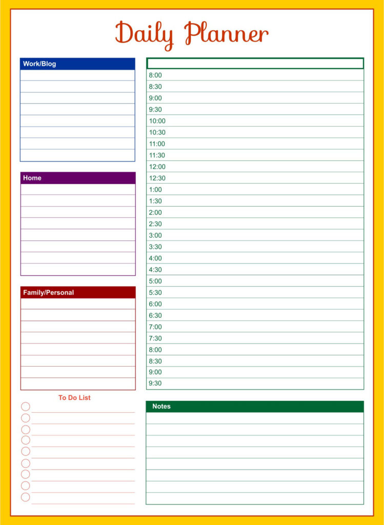 10 Best Hourly Day Planner Printable Pages Printablee | To Do List ...