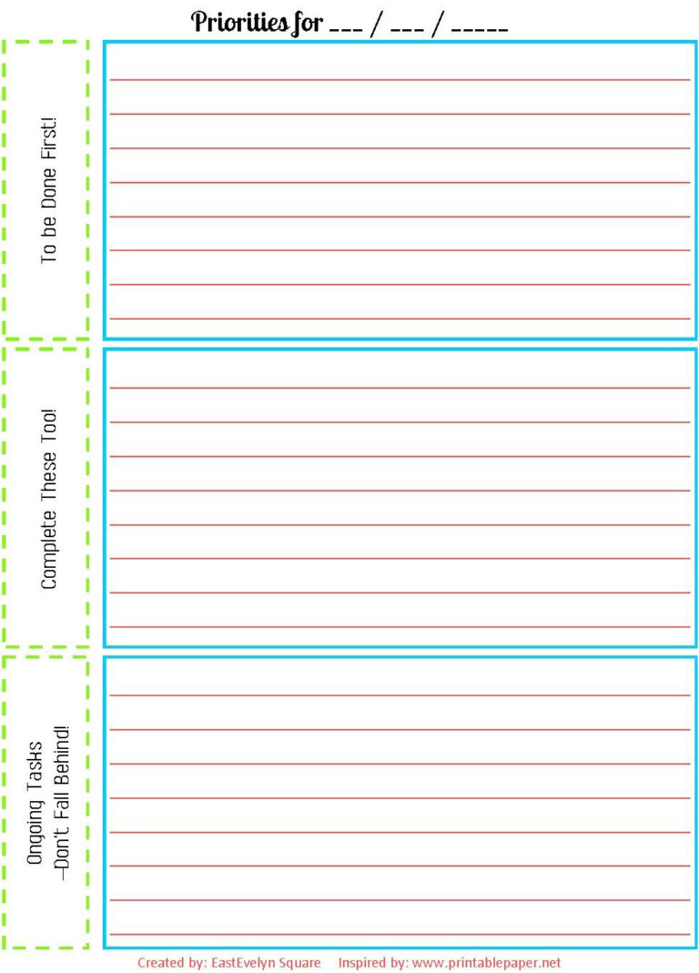 EastEvelyn Square Free Printable Priority To Do List Free Printables ...