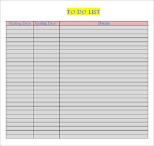 FREE 16 Sample To Do List Templates In MS Word Excel PDF | To Do List ...