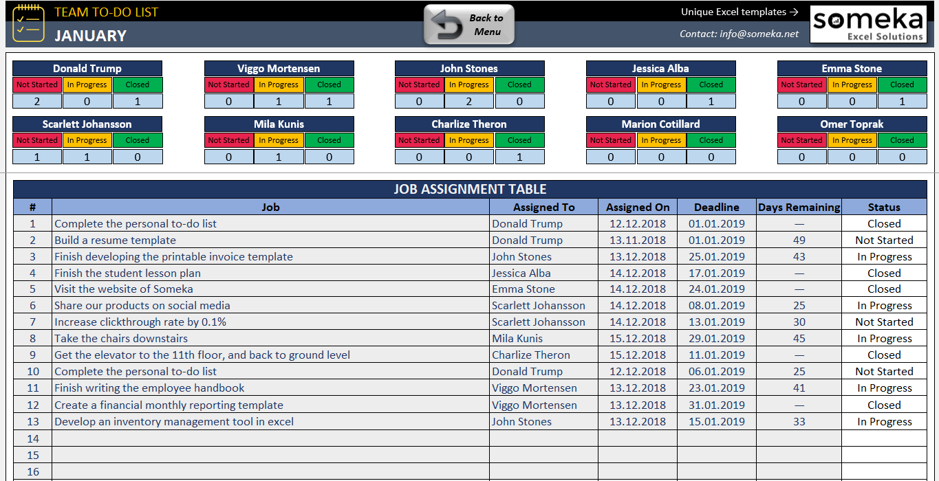 Team To Do List Template Excel To Do List Template Free Download To